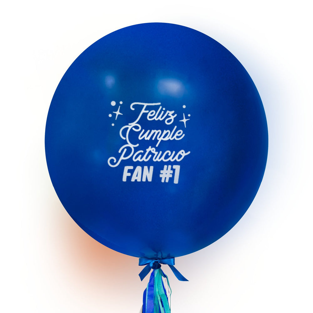 Globo Personalizado de 24" Fashion Azul Rey Inflado con Helio